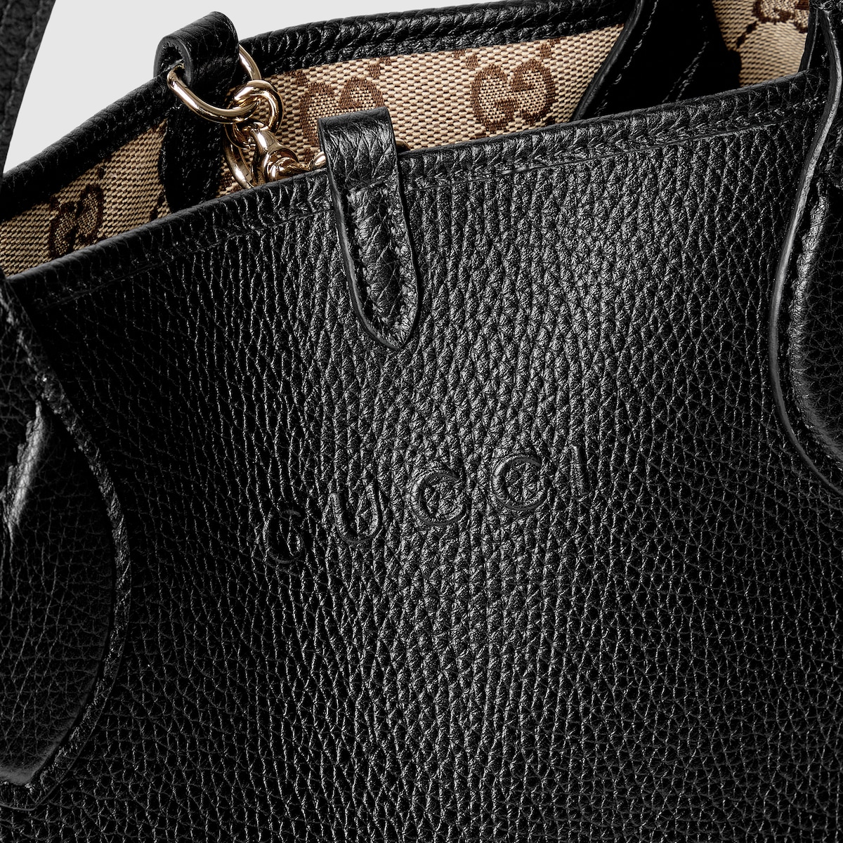 Gucci Totissima large reversible tote bag in black leather | GUCCI® US