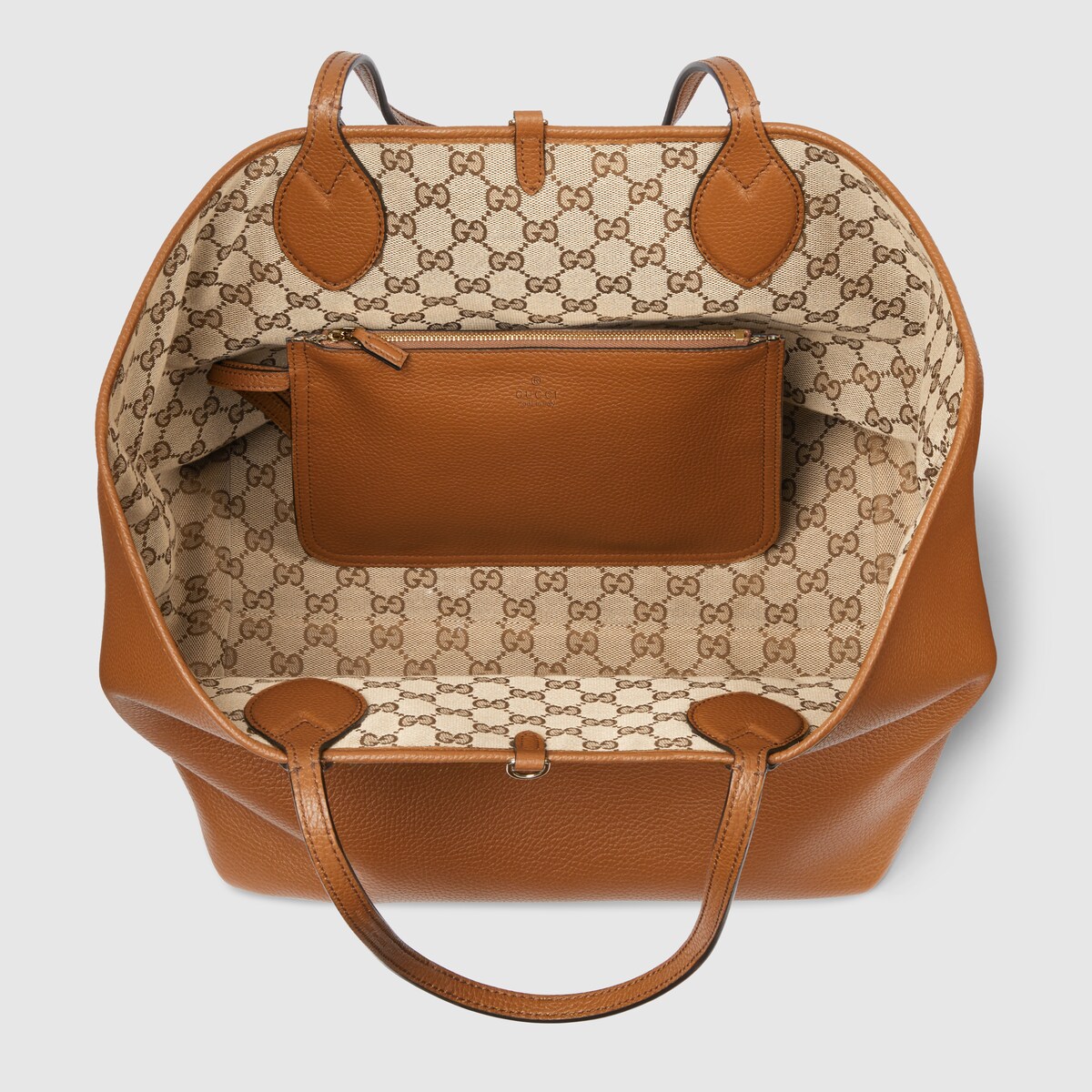 Gucci Totissima large reversible tote bag in brown leather | GUCCI® US