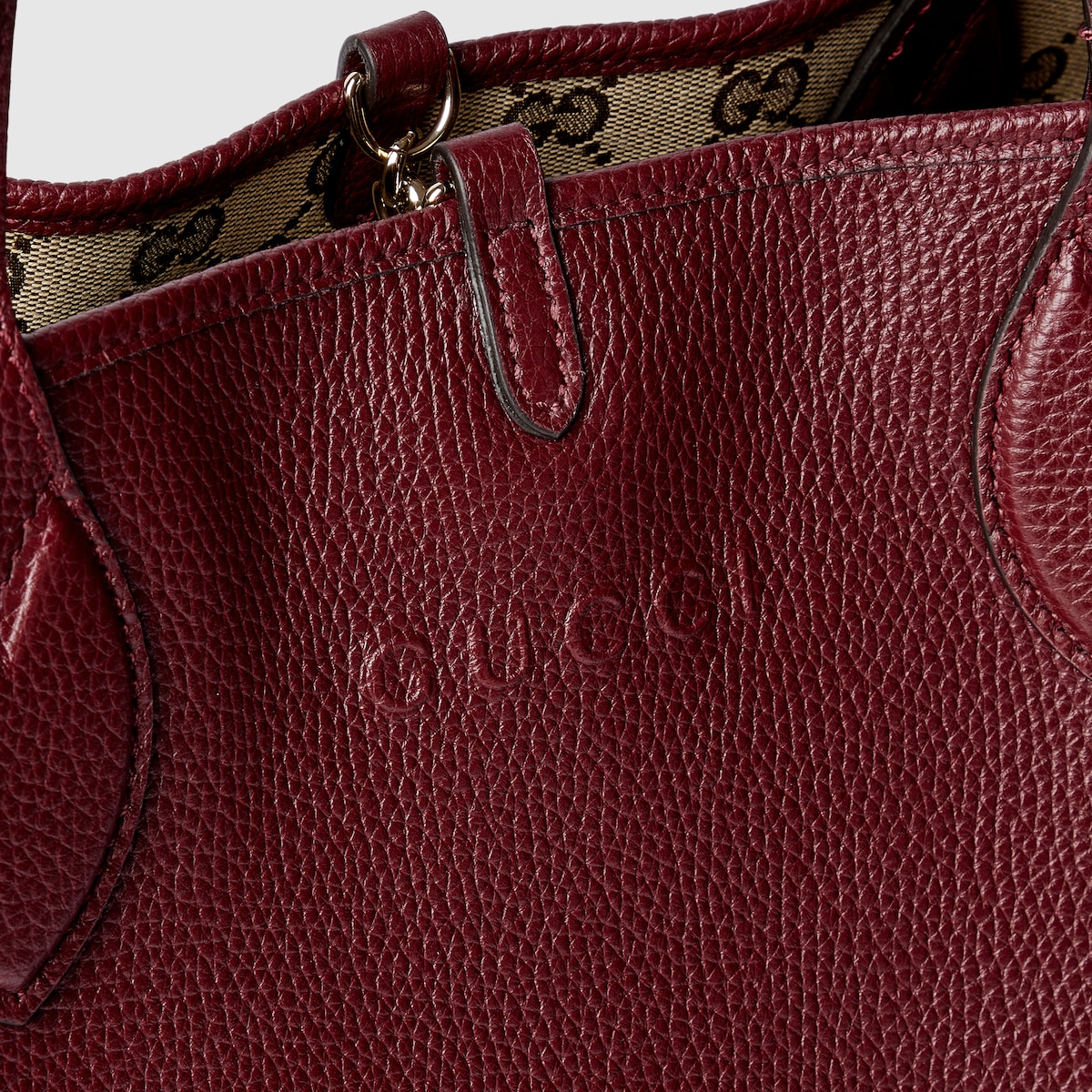 Gucci Totissima large reversible tote bag in Rosso Ancora red leather | GUCCI® MX