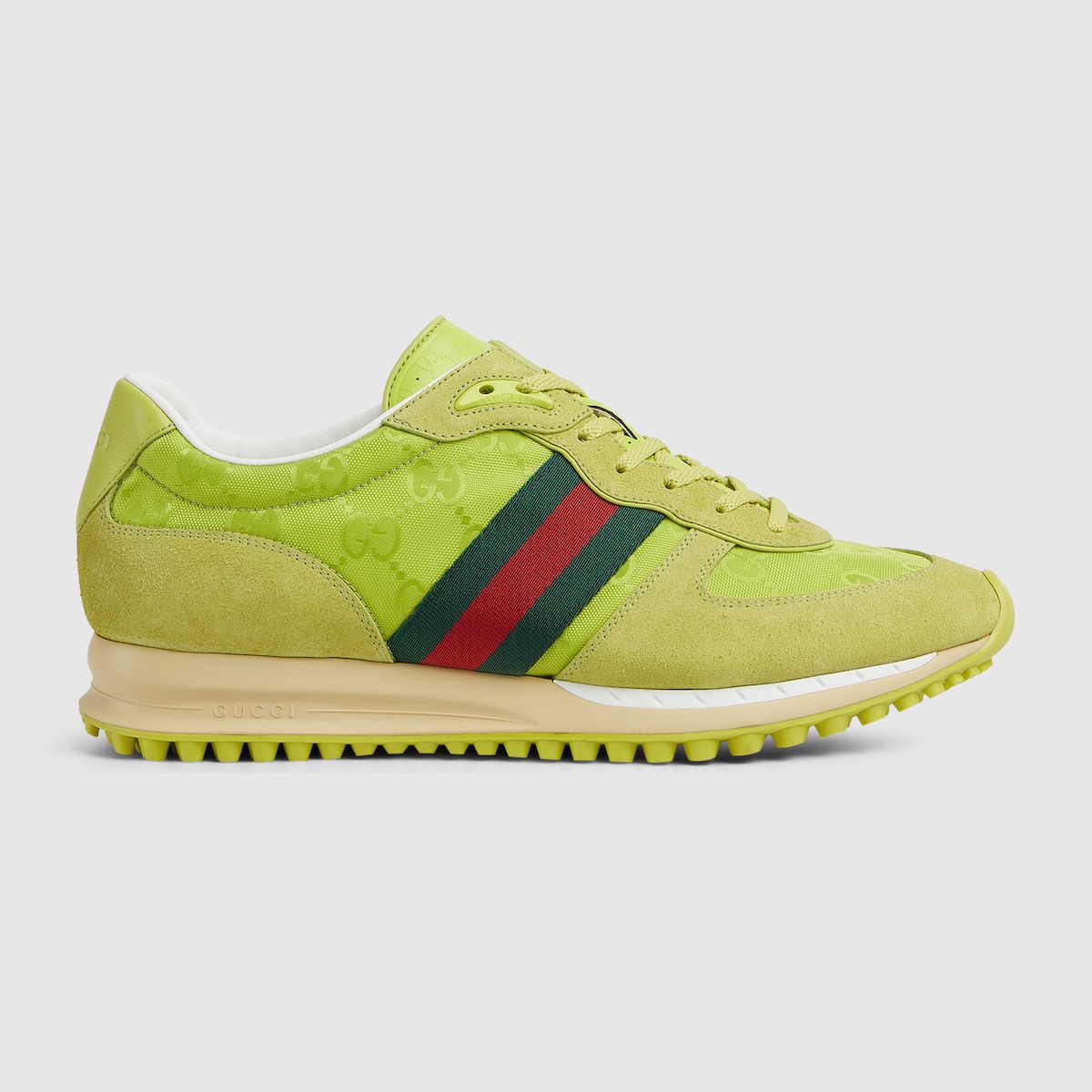 Men's Gucci Re-Motion sneaker in bright green Original GG canvas ...