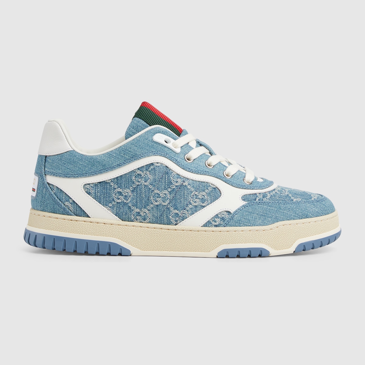 Men's Gucci Re-Web sneaker in light blue GG denim | GUCCI® ZA