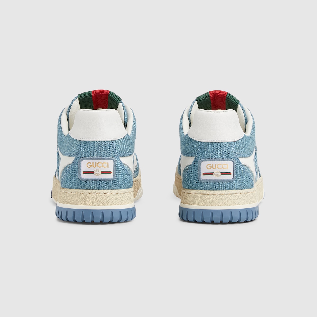 Men's Gucci Re-Web sneaker in light blue GG denim | GUCCI® US