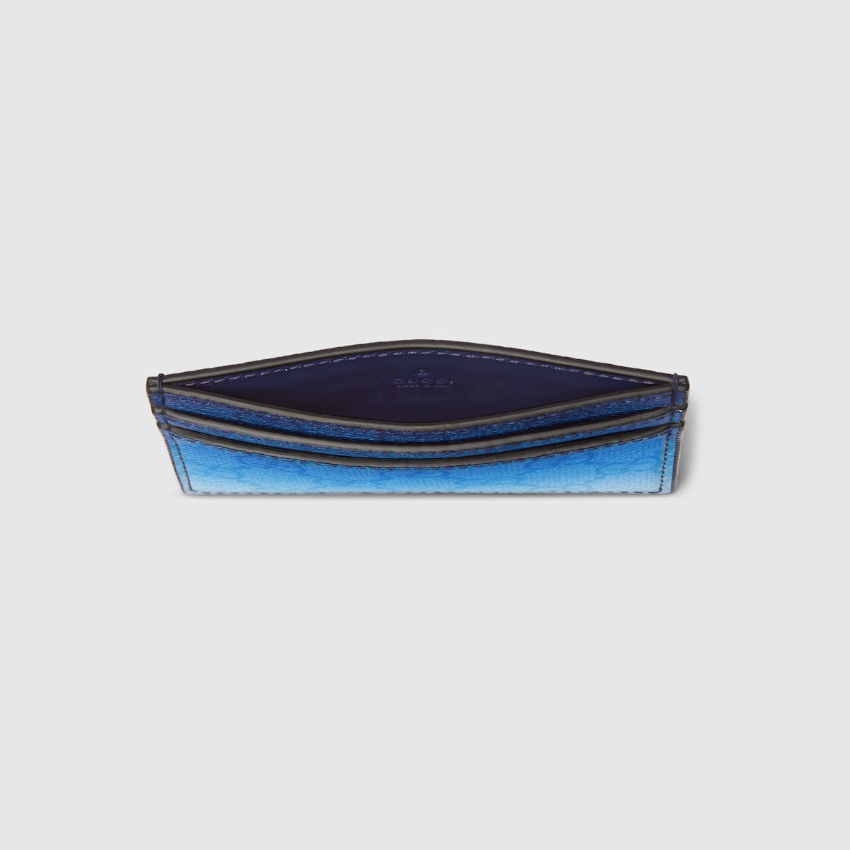 Gucci Chroma card case in gradient blue fabric | GUCCI® Australia