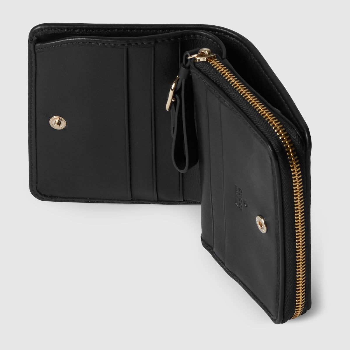 GG Emblem zip mini wallet in beige and dark brown fabric | GUCCI® ZA