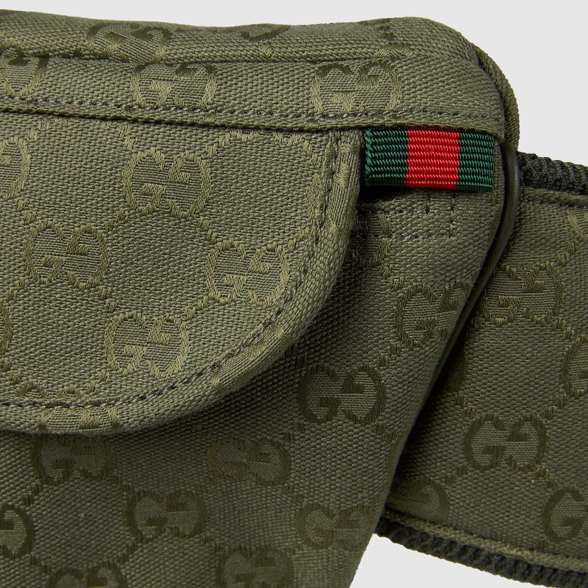 GG canvas large belt bag in forest green GG canvas | GUCCI® SG