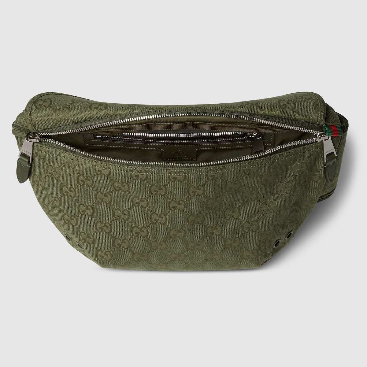 GG canvas large belt bag in forest green GG canvas | GUCCI® SG