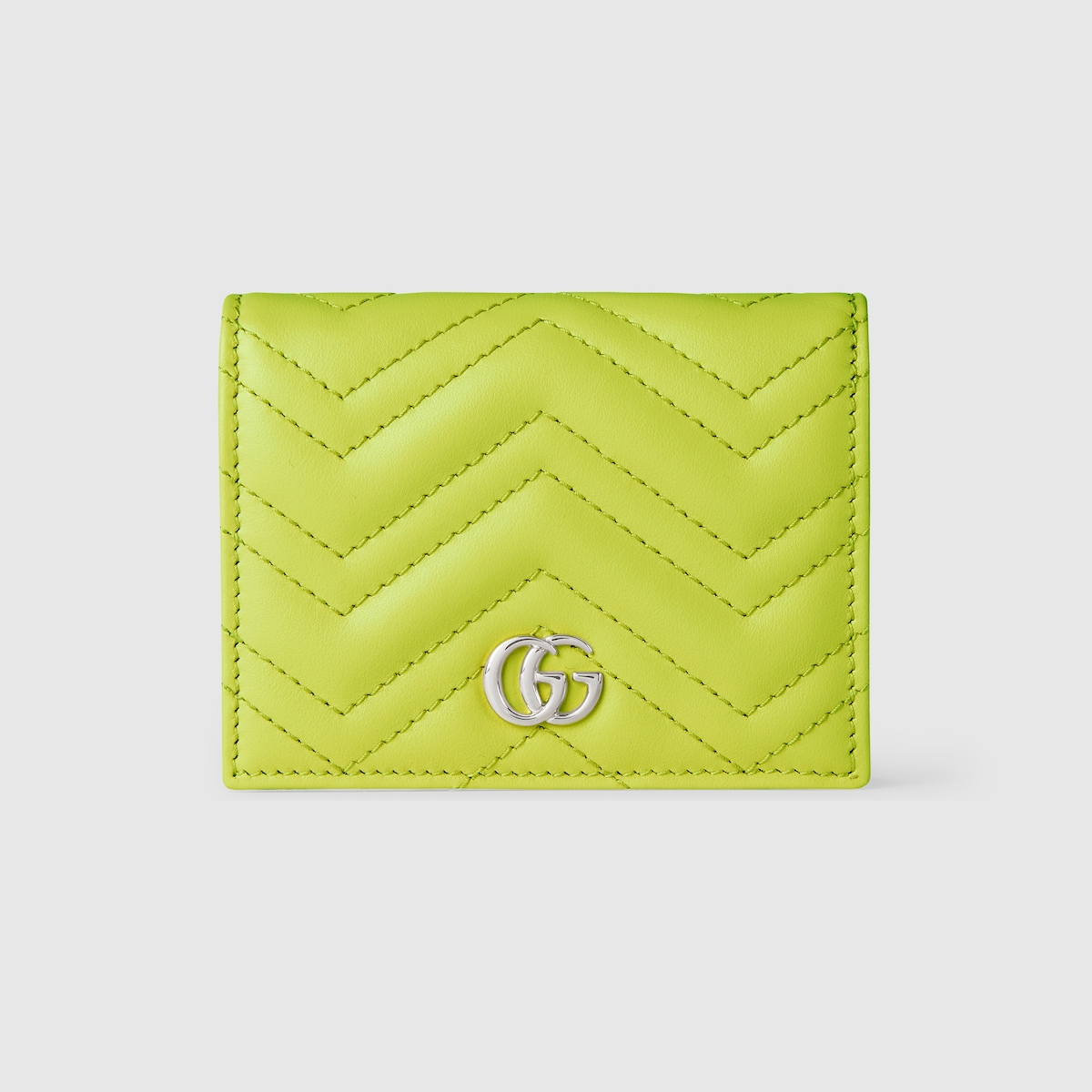 GG Marmont small wallet in bright green leather | GUCCI® CA