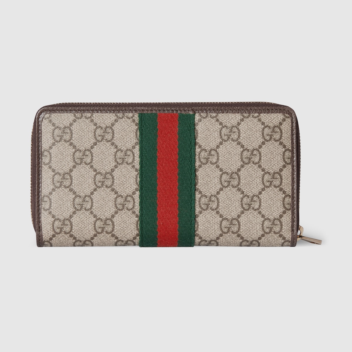 Ophidia zip around wallet in beige and brown GG Supreme | GUCCI® UK