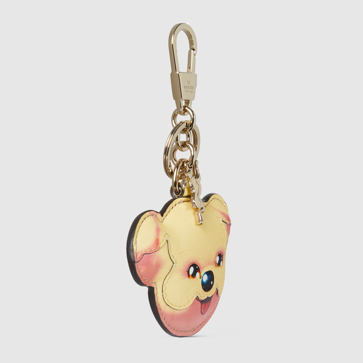 Dog-shaped keychain in multicolor leather | GUCCI® NZ