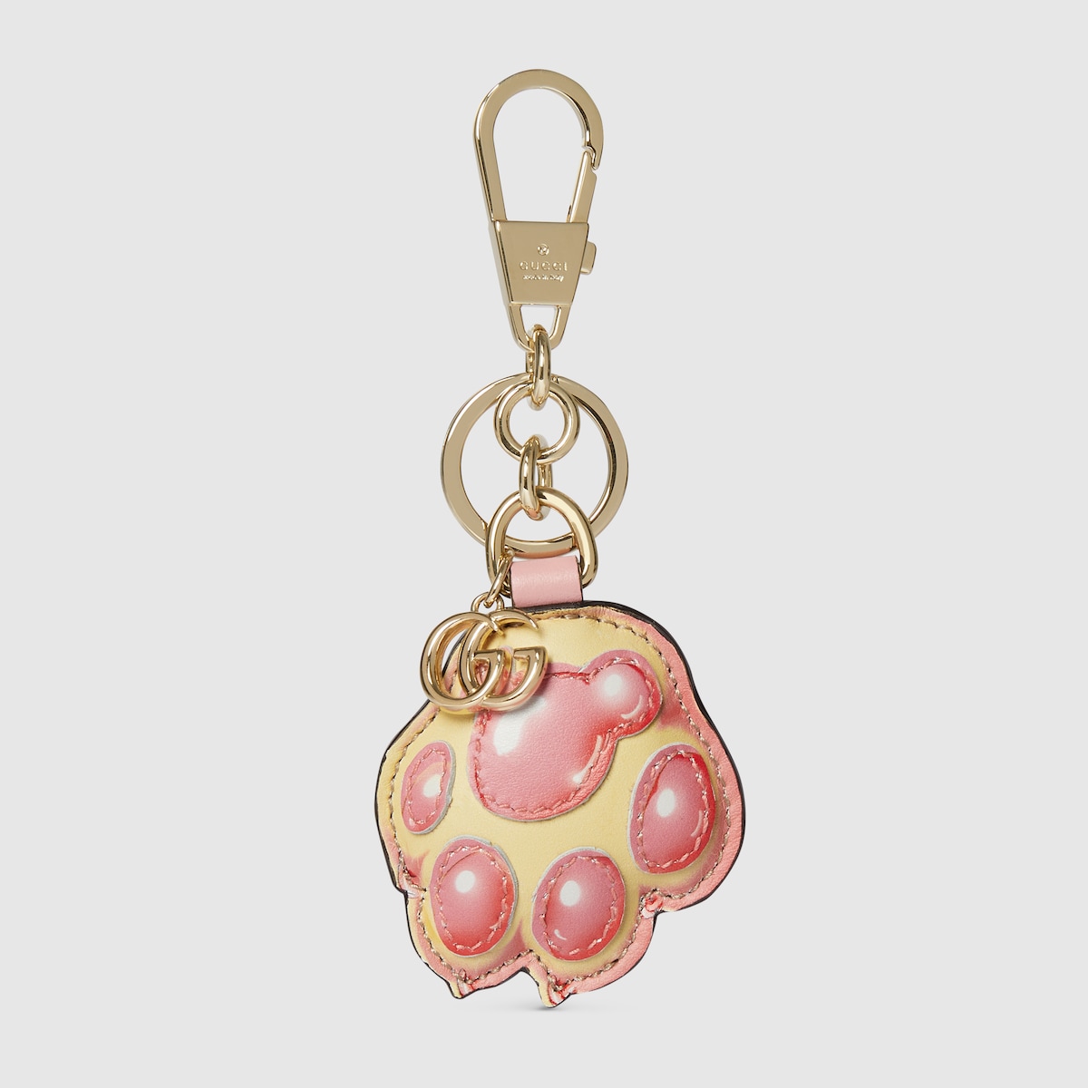 Paw-shaped keychain in multicolor leather | GUCCI® SG