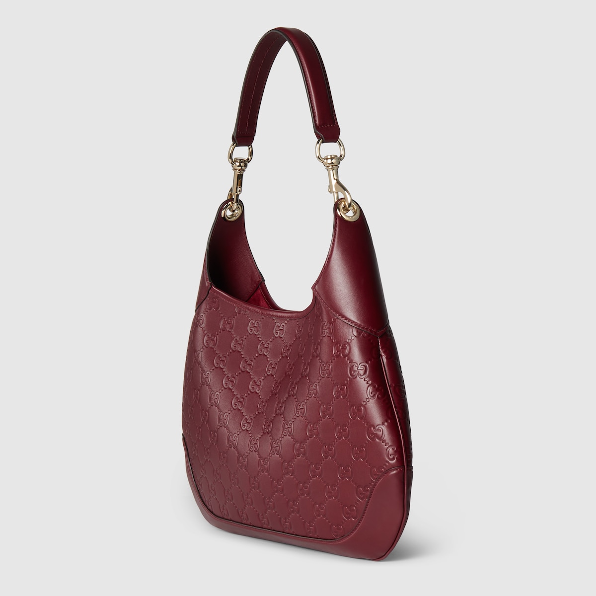 Gucci B medium shoulder bag in Rosso Ancora red leather | GUCCI® MX