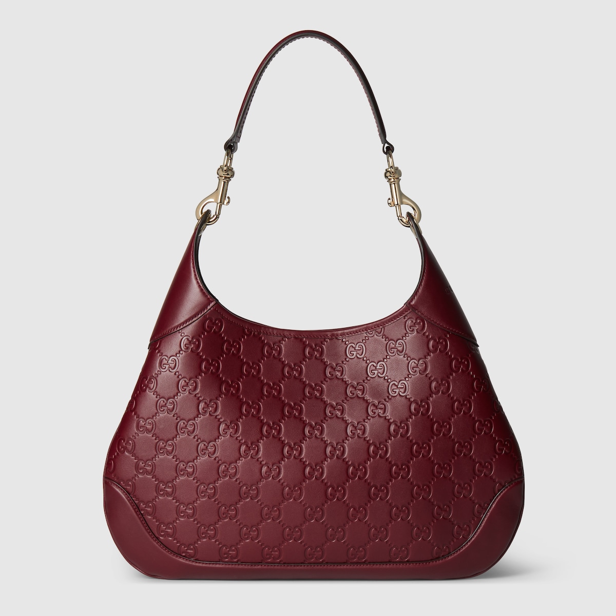 Gucci B medium shoulder bag in Rosso Ancora red leather | GUCCI® Australia
