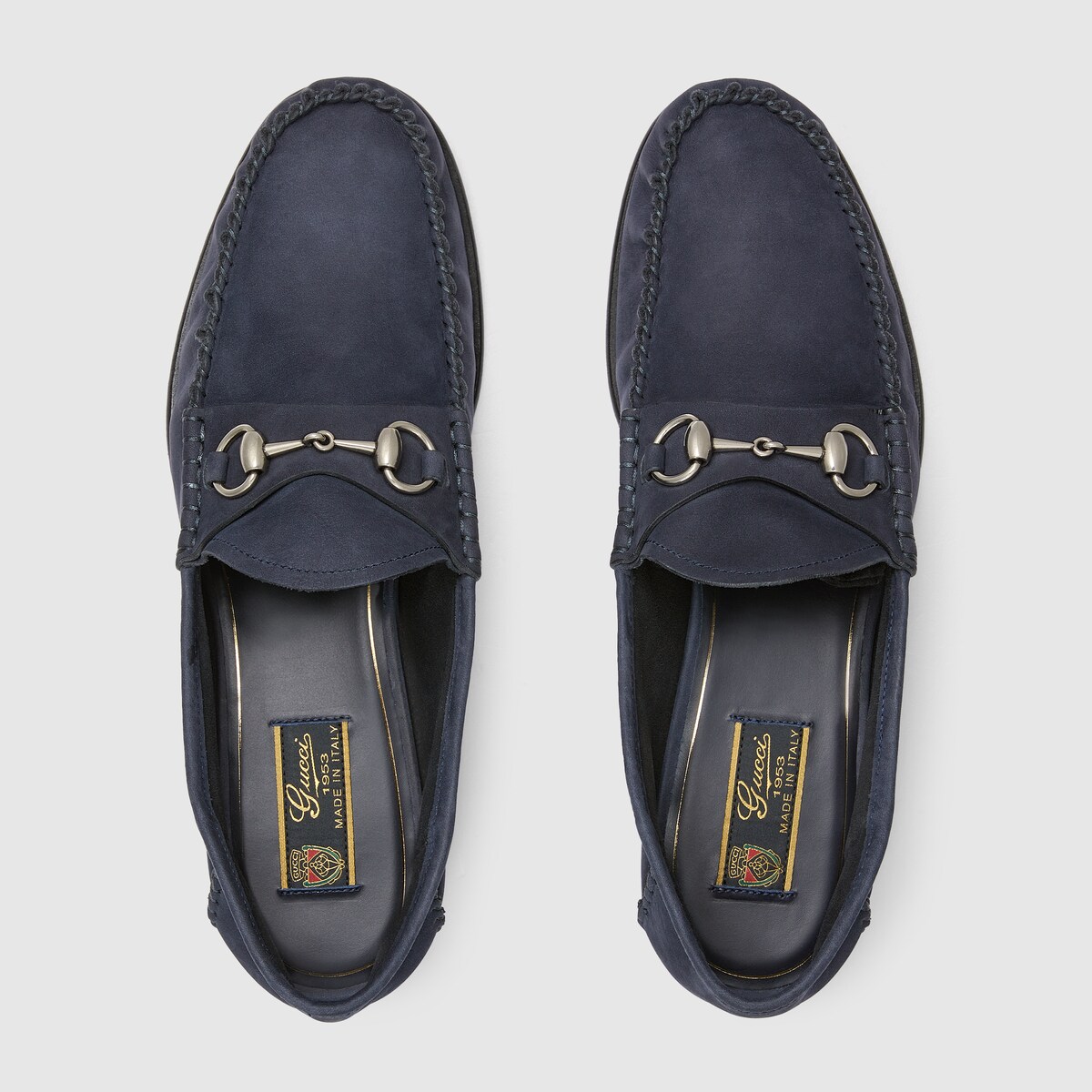 Men's Gigi loafer in dark blue suede | GUCCI® ZA