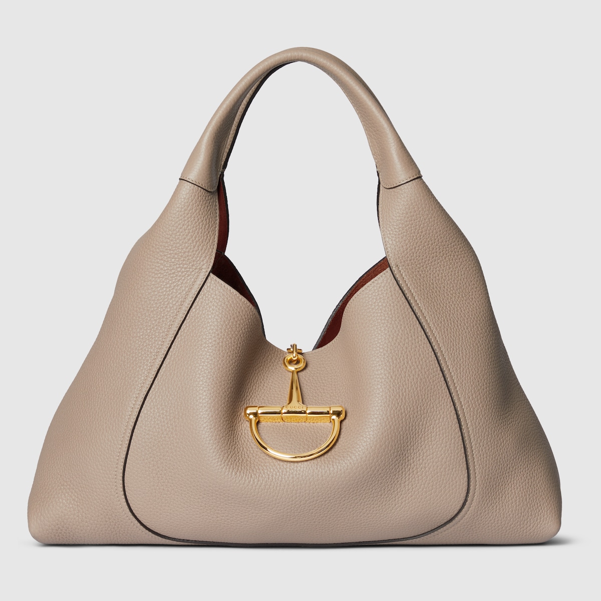 Gucci Softbit maxi shoulder bag in taupe leather | GUCCI® MX