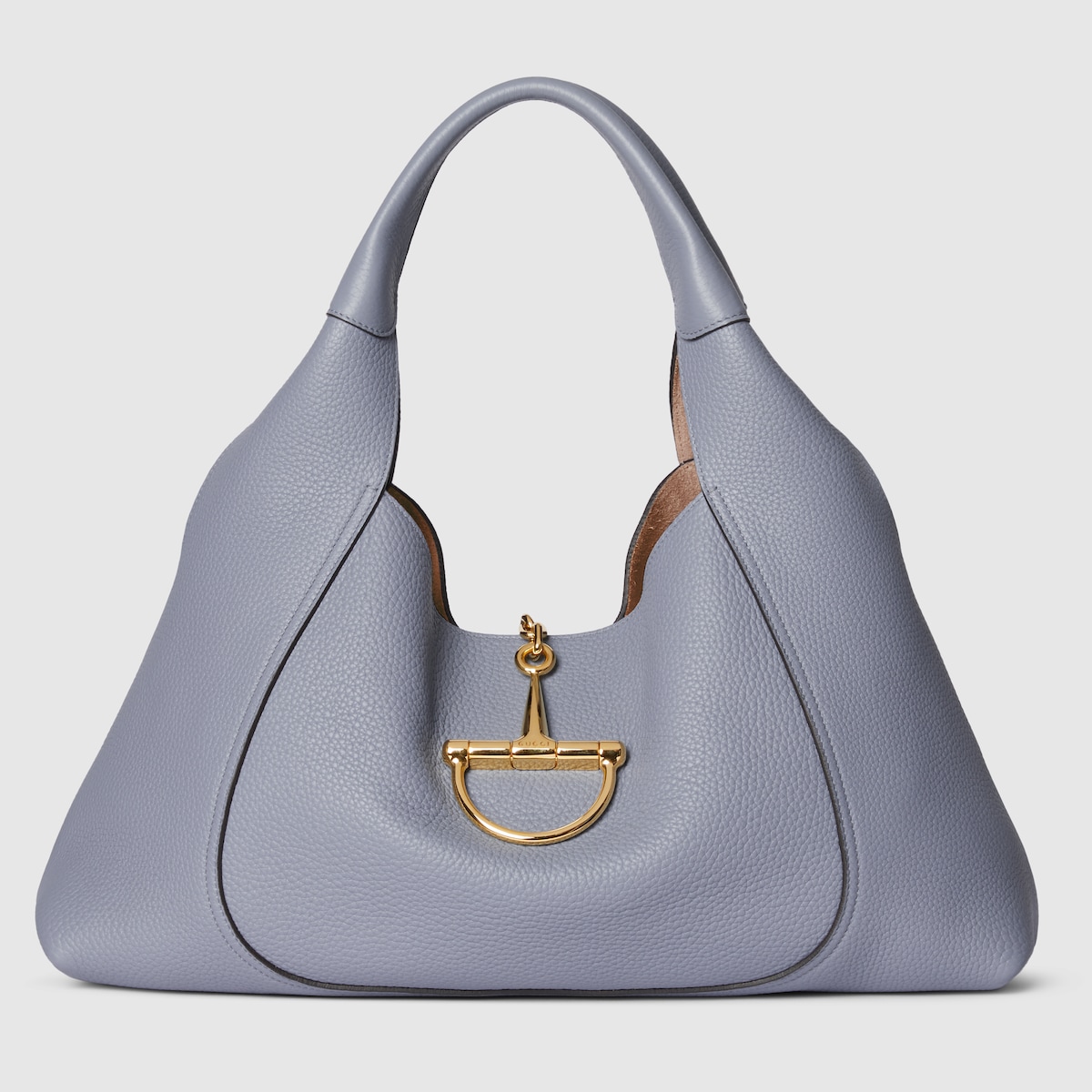 Gucci Softbit maxi shoulder bag in dusty blue leather | GUCCI® Australia