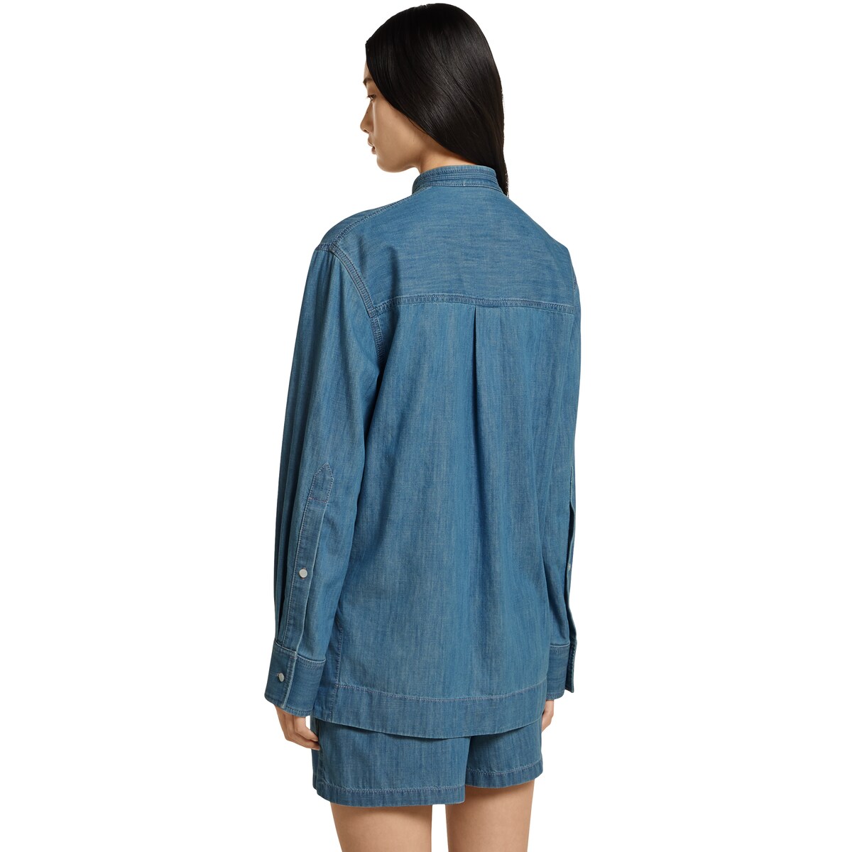 Camicia in denim con Morsetto in celeste | GUCCI® IT