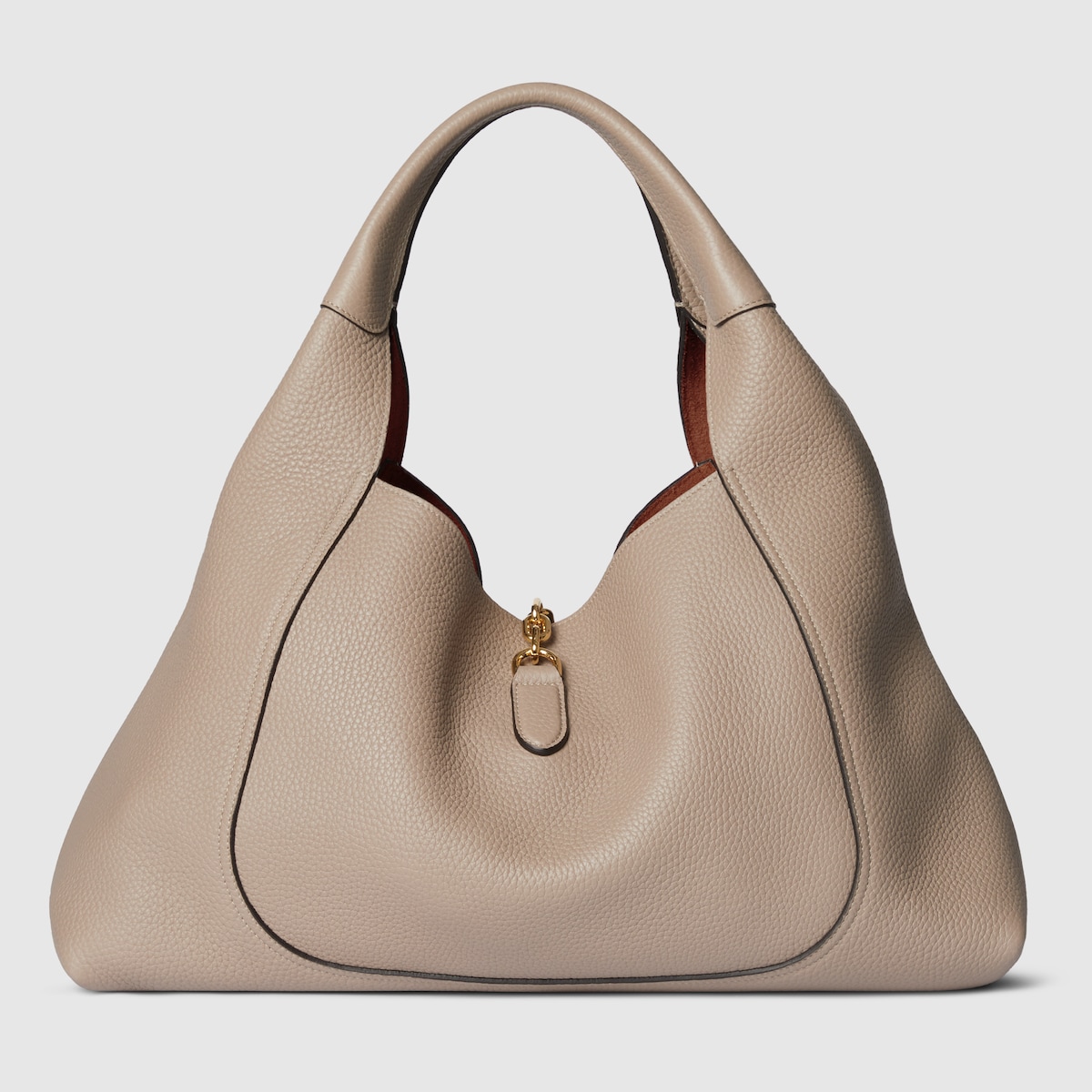 Gucci Softbit maxi shoulder bag in taupe leather | GUCCI® CA