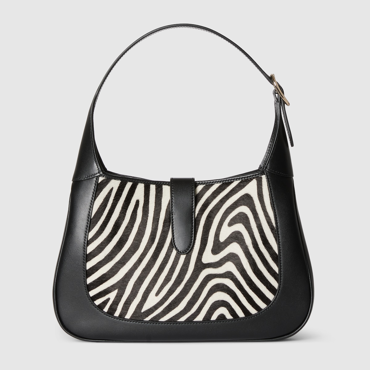 Gucci Jackie 1961 medium bag in black and white calf hair | GUCCI® US