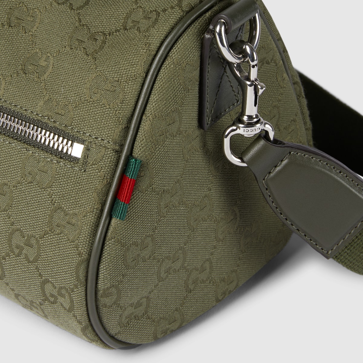 GG canvas small cylinder bag in forest green GG canvas | GUCCI® UK