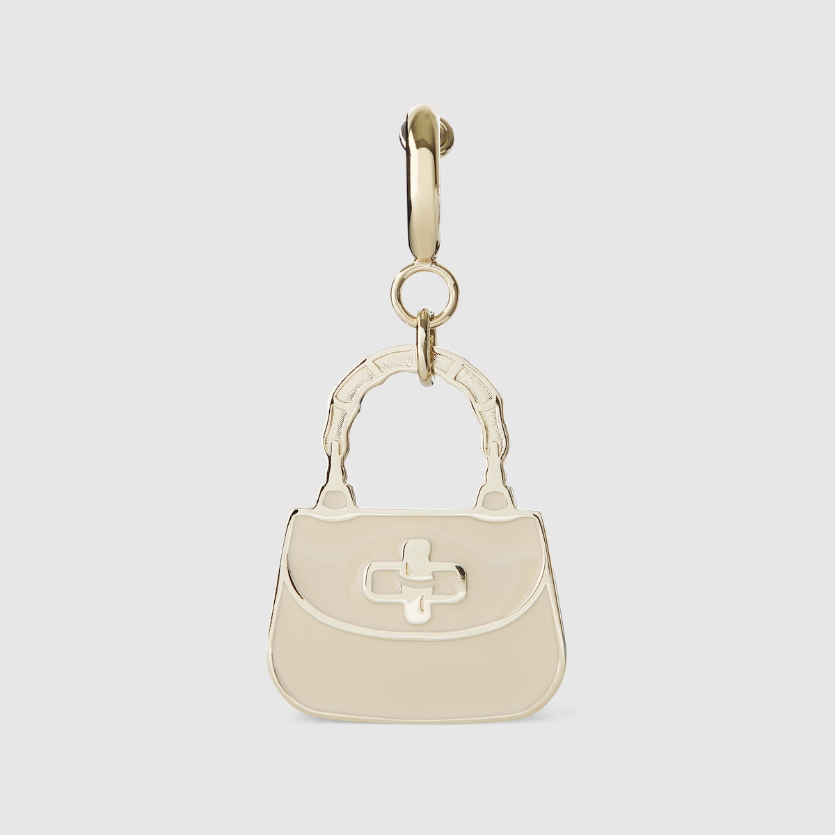 Gucci Bamboo 1947 bag charm in white enamel | GUCCI® NZ