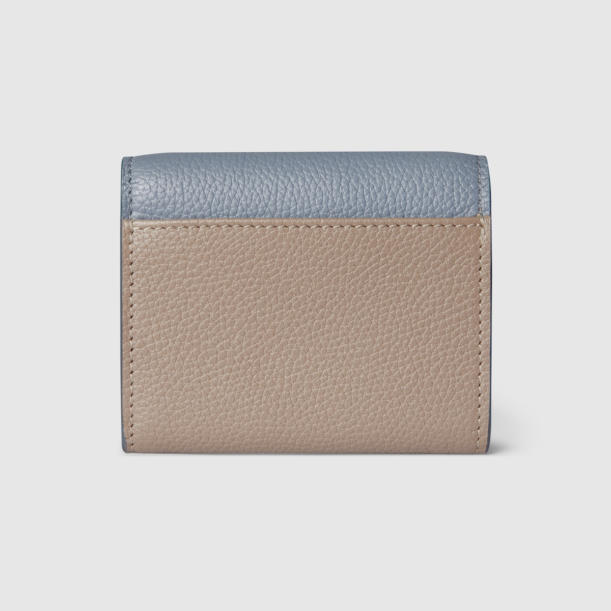 Bi-color GG Marmont mini wallet in light blue and beige leather | GUCCI® US
