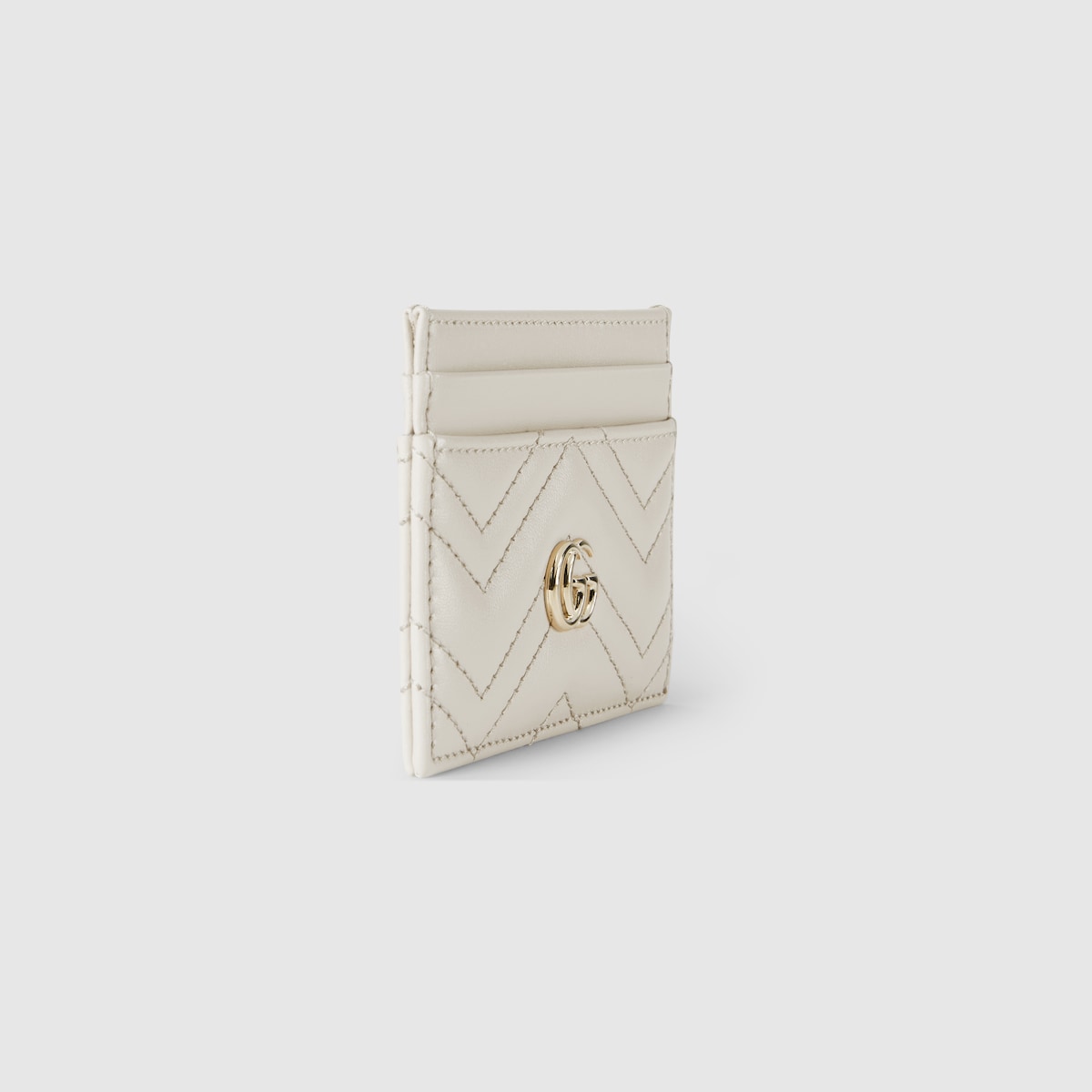 GG Marmont card case in white leather | GUCCI® US