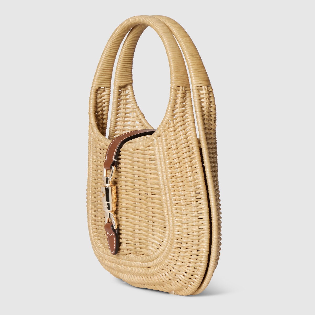Gucci Jackie 1961 wicker small bag in natural jute | GUCCI® UK