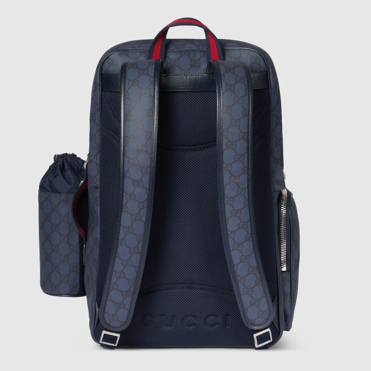 Medium backpack with Web in dark blue GG Supreme | GUCCI® US