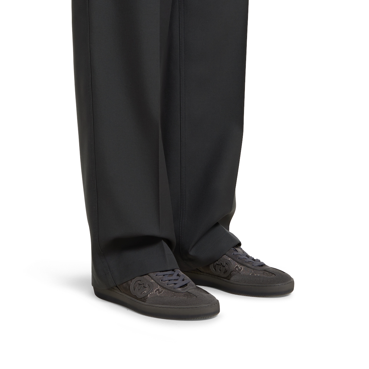 Men's G75 sneaker in grey suede | GUCCI® US