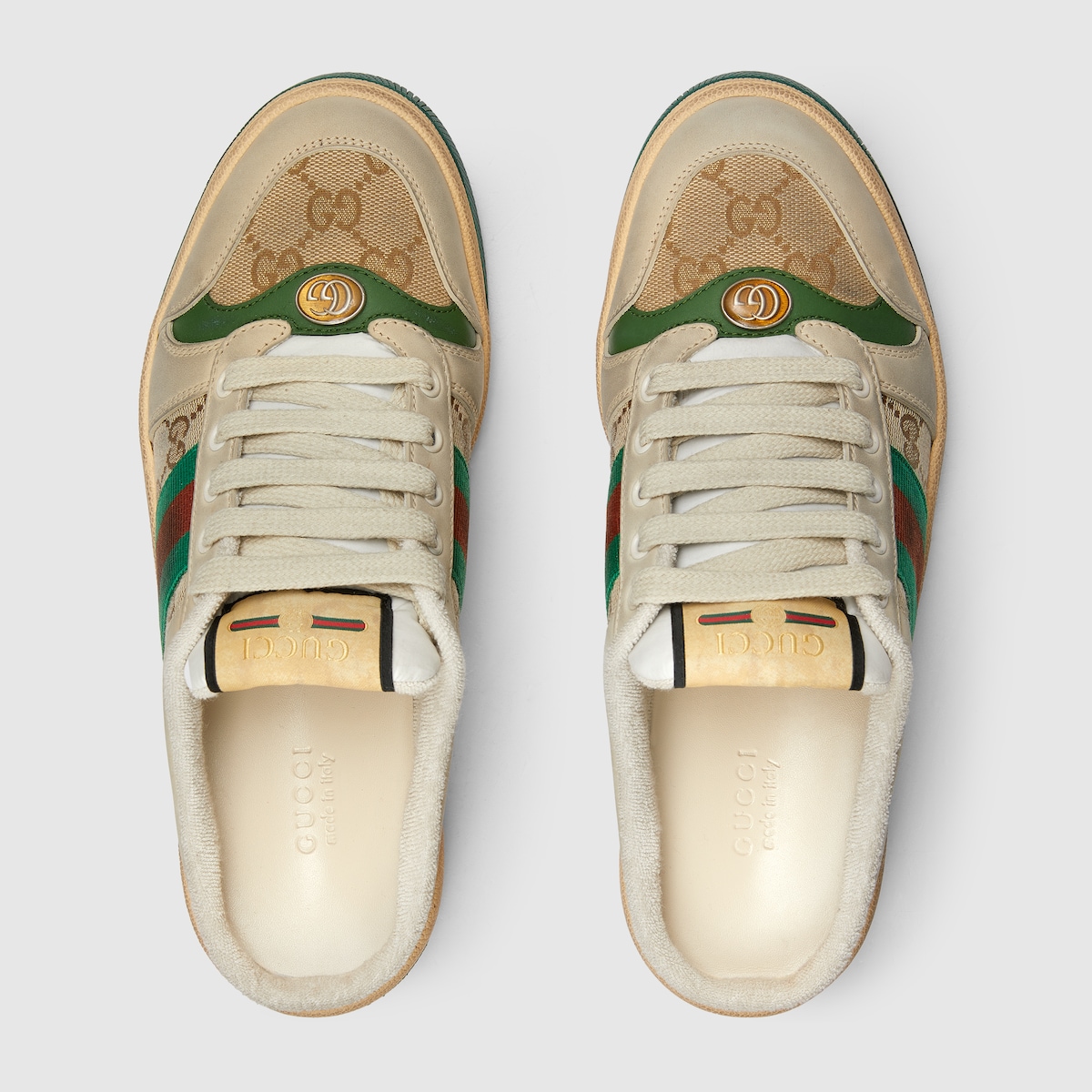 รองเท้า Women's Screener mule inหนังสีเบจ | GUCCI® TH