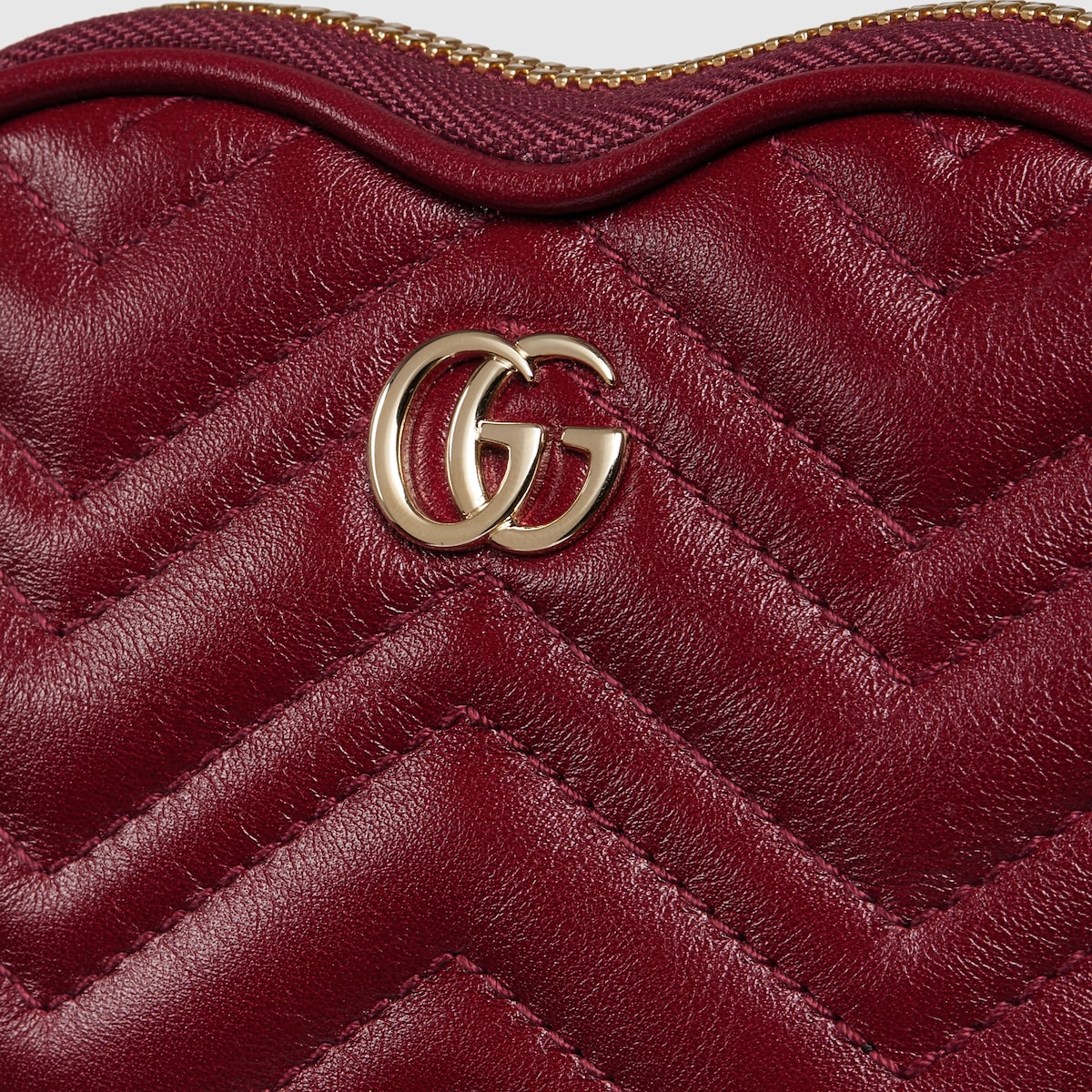 GG Marmont Mini-Tasche in Leder in Rosso Ancora Rot | GUCCI® DE
