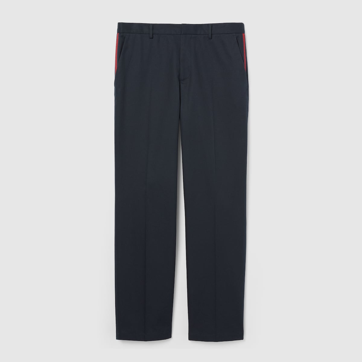 Cotton twill pant with Web detail in dark blue | GUCCI® Australia