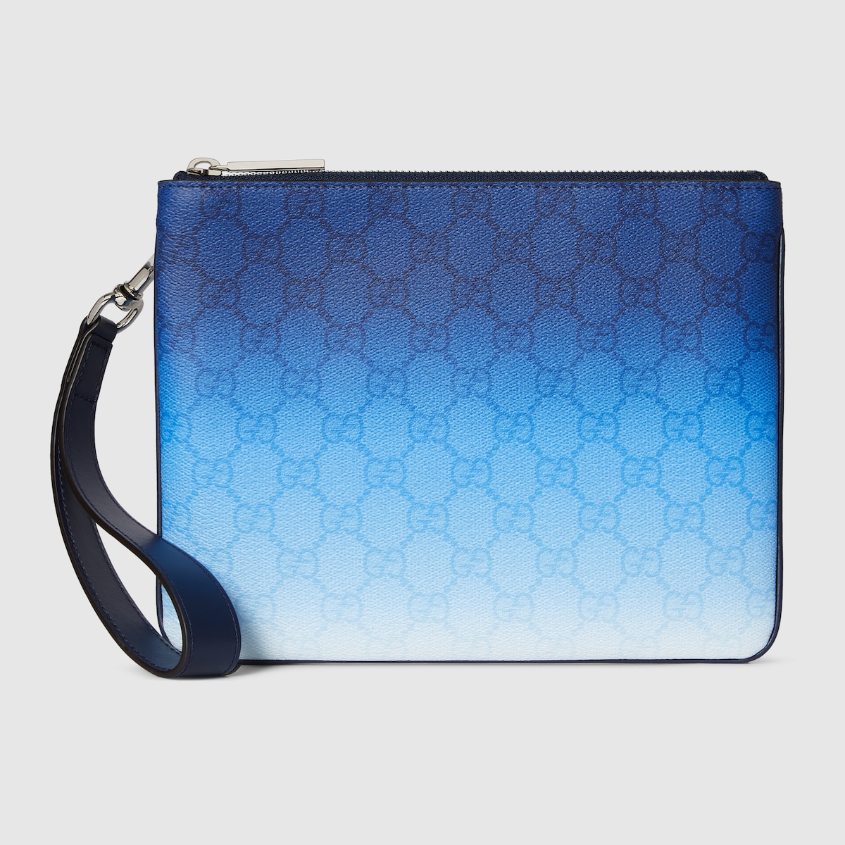 Gucci Chroma small pouch in gradient blue fabric | GUCCI® UK