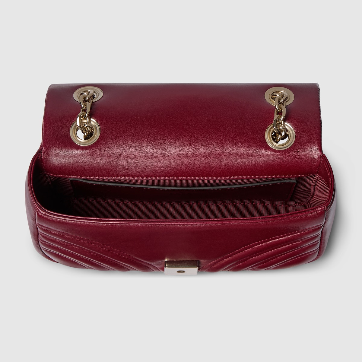 GG Marmont small shoulder bag in Rosso Ancora red leather | GUCCI® US