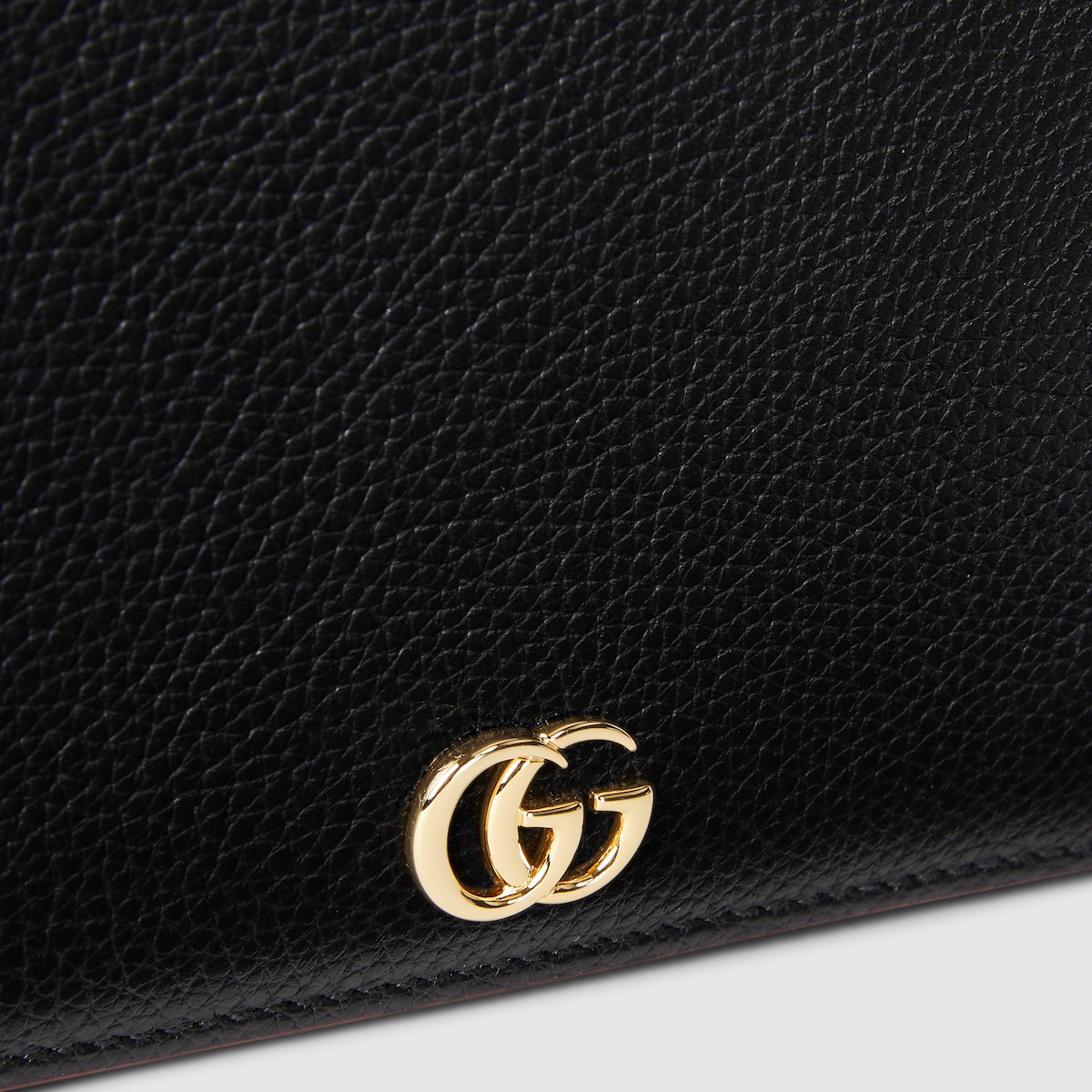 GG Marmont wallet on chain in black and red leather | GUCCI® UK