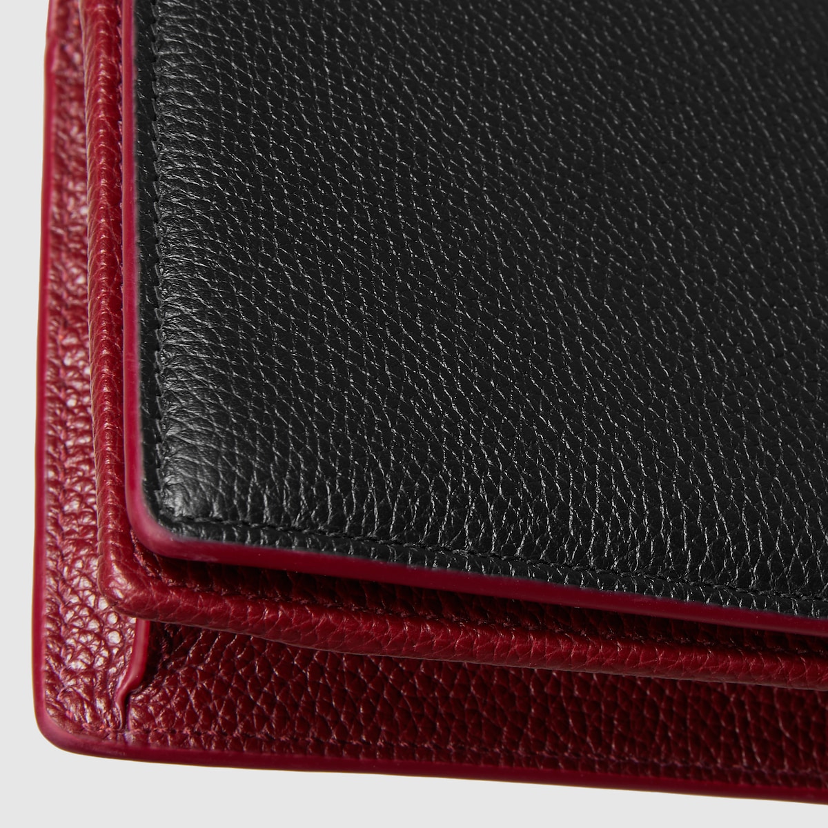 GG Marmont wallet on chain in black and red leather | GUCCI® US