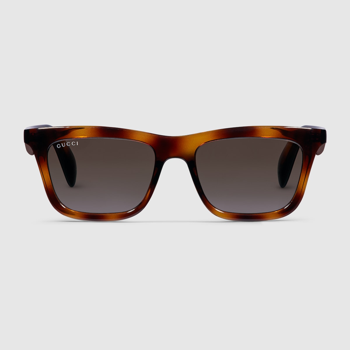 Rectangular frame sunglasses in light brown | GUCCI® UK