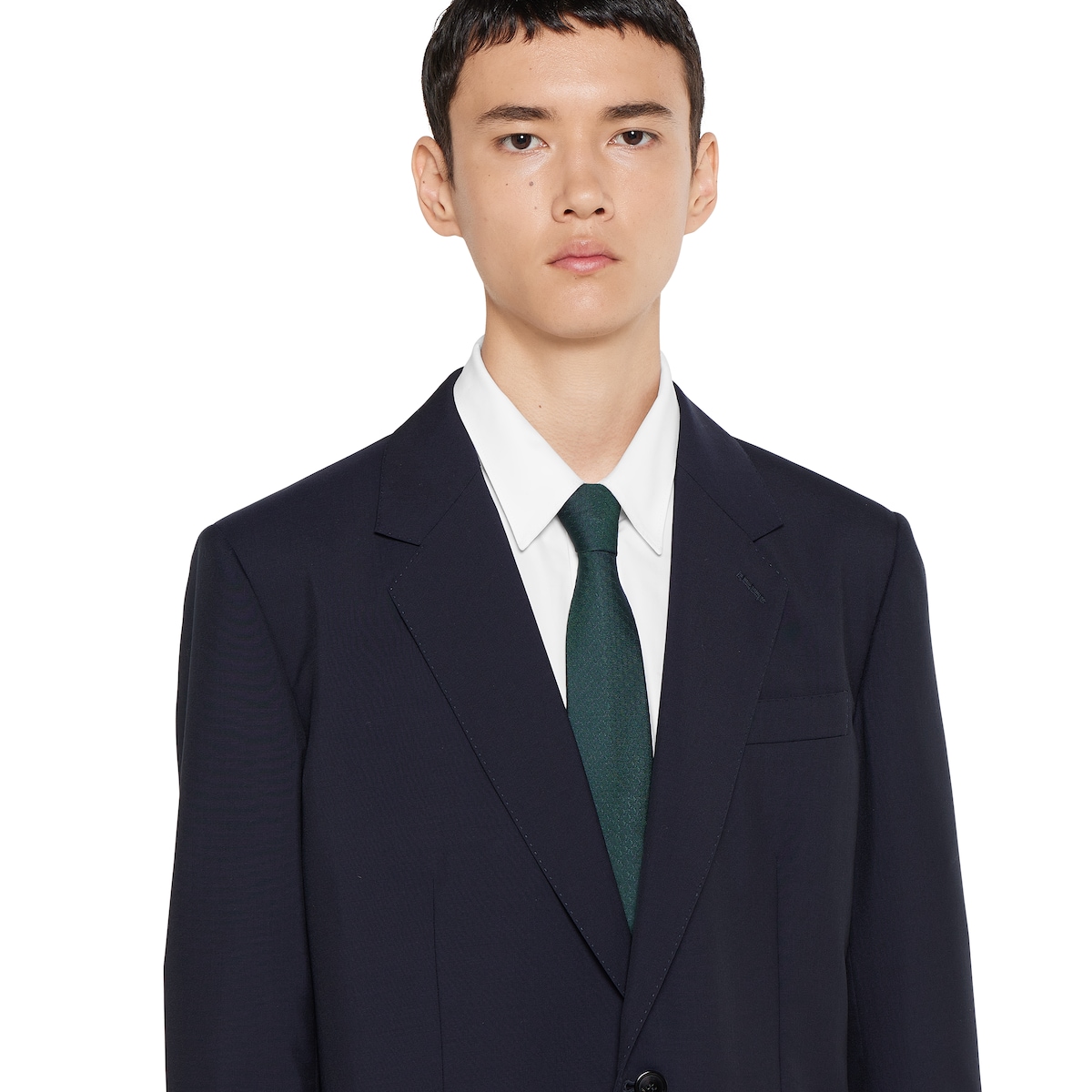 Cravate en jacquard de soie GG en vert foncé | GUCCI® CA