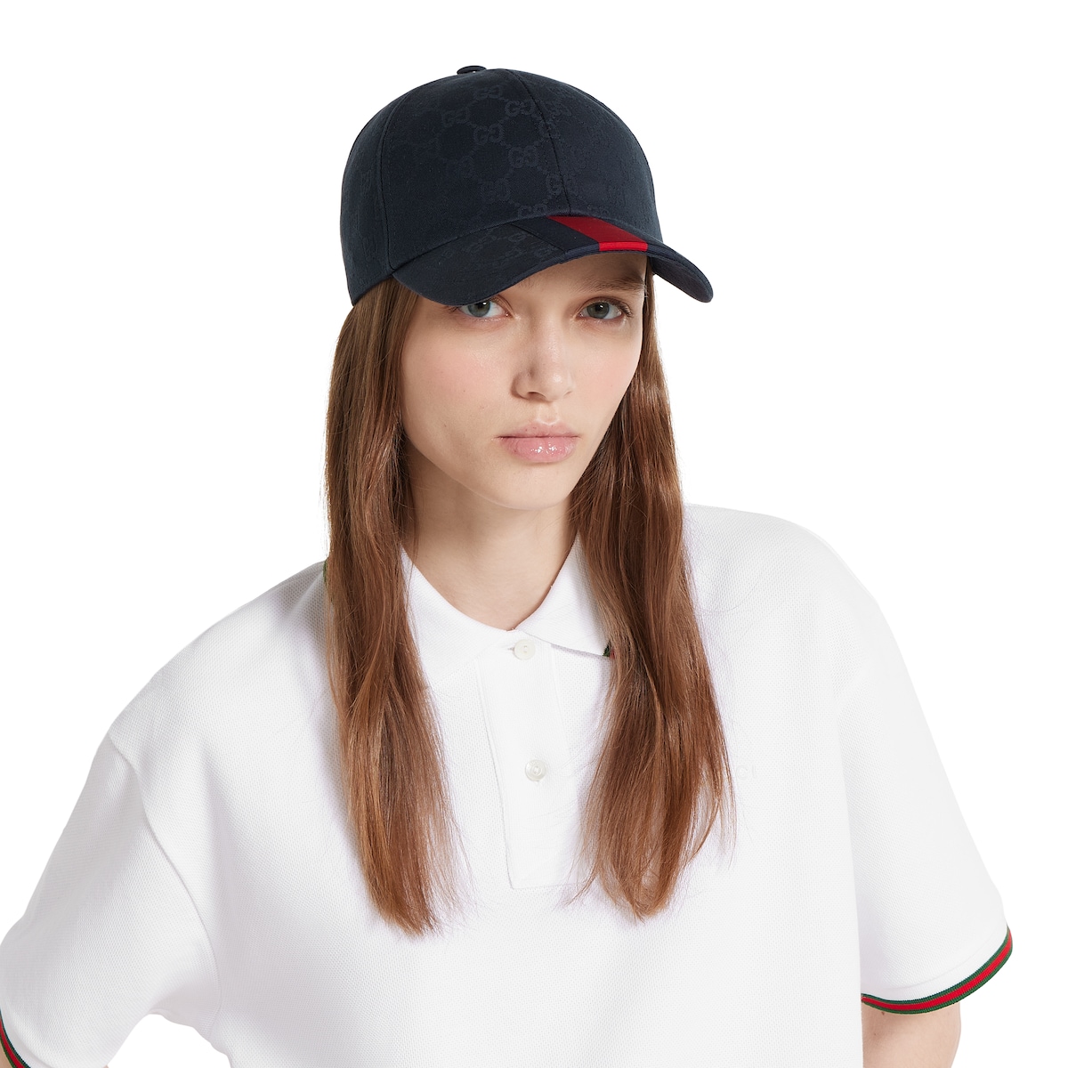 GG cotton baseball hat with Web in dark blue | GUCCI® US