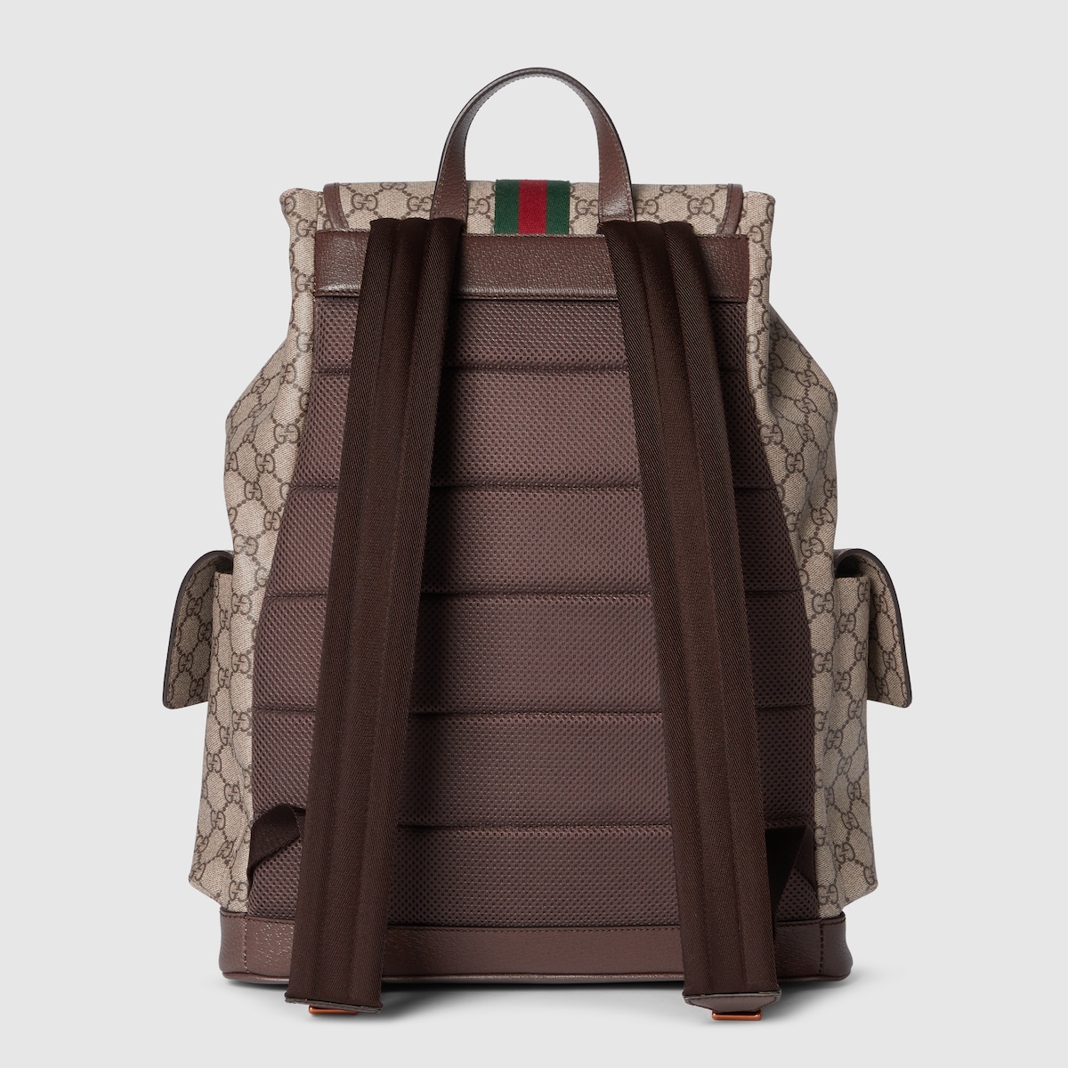 Ophidia large backpack in beige and dark brown fabric | GUCCI® US