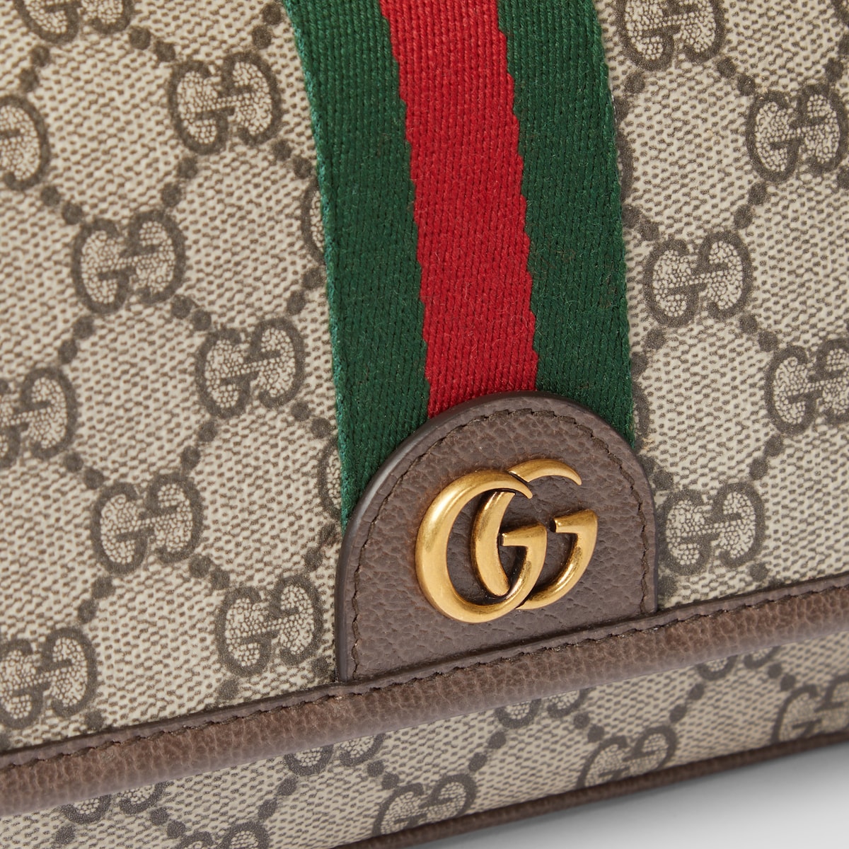 Ophidia mini bag in beige and dark brown fabric | GUCCI® US