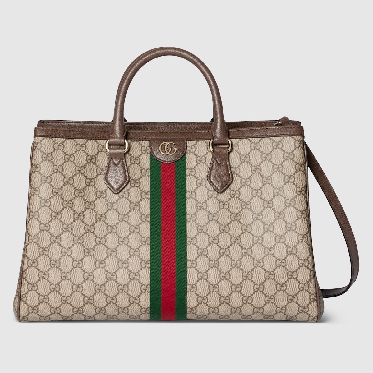 Ophidia large tote bag in beige and brown GG fabric | GUCCI® UK
