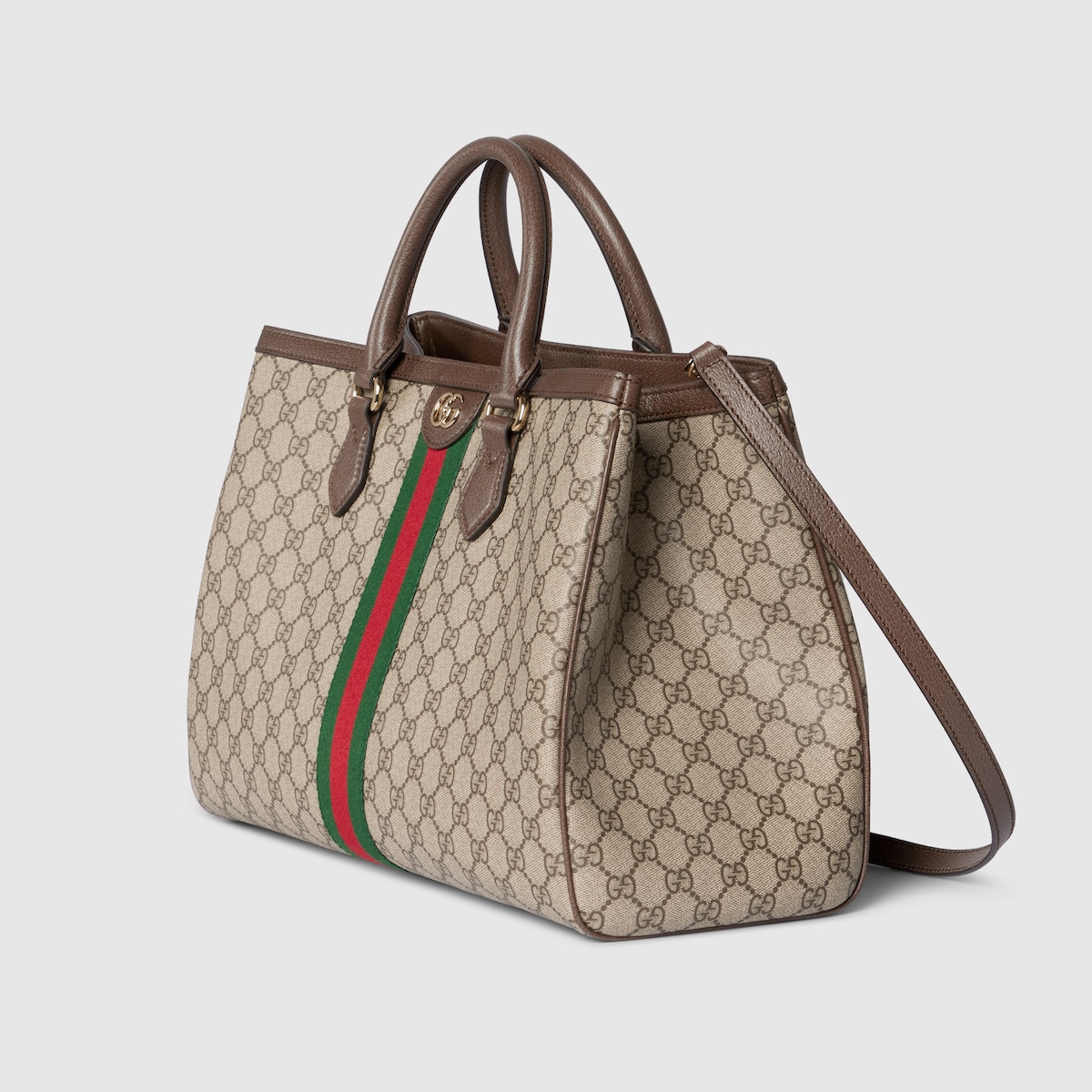 Ophidia large tote bag in beige and brown GG fabric | GUCCI® UK