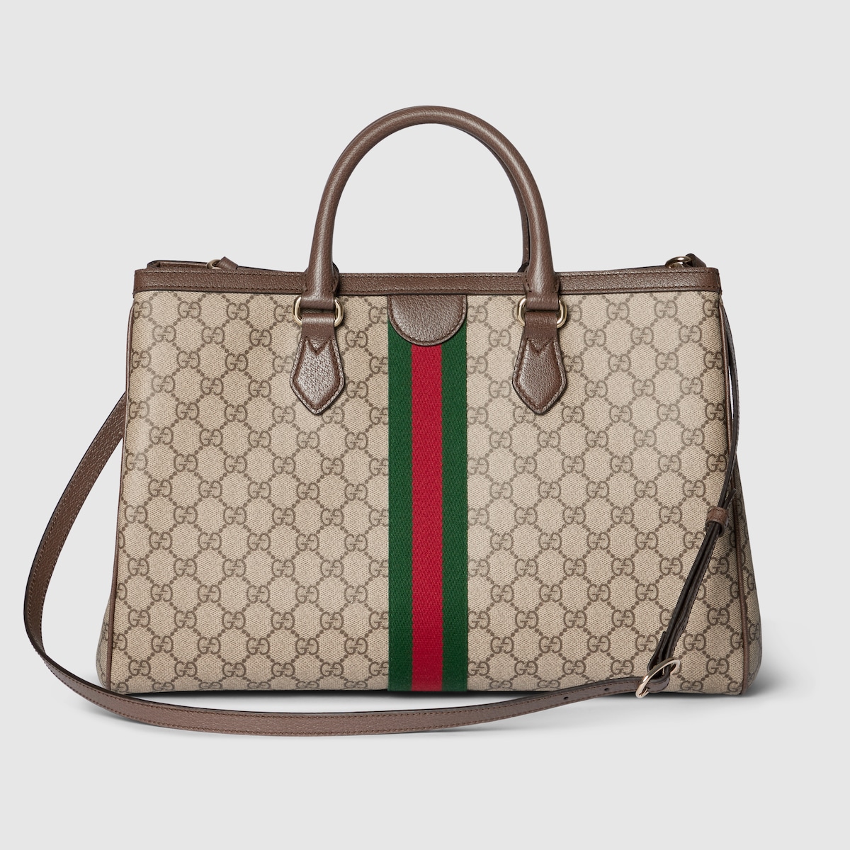 Ophidia large tote bag in beige and brown GG fabric | GUCCI® UK