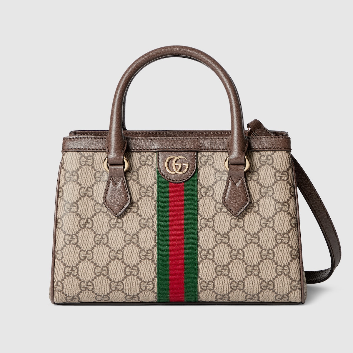 Ophidia small tote bag in beige and brown GG fabric | GUCCI® AU