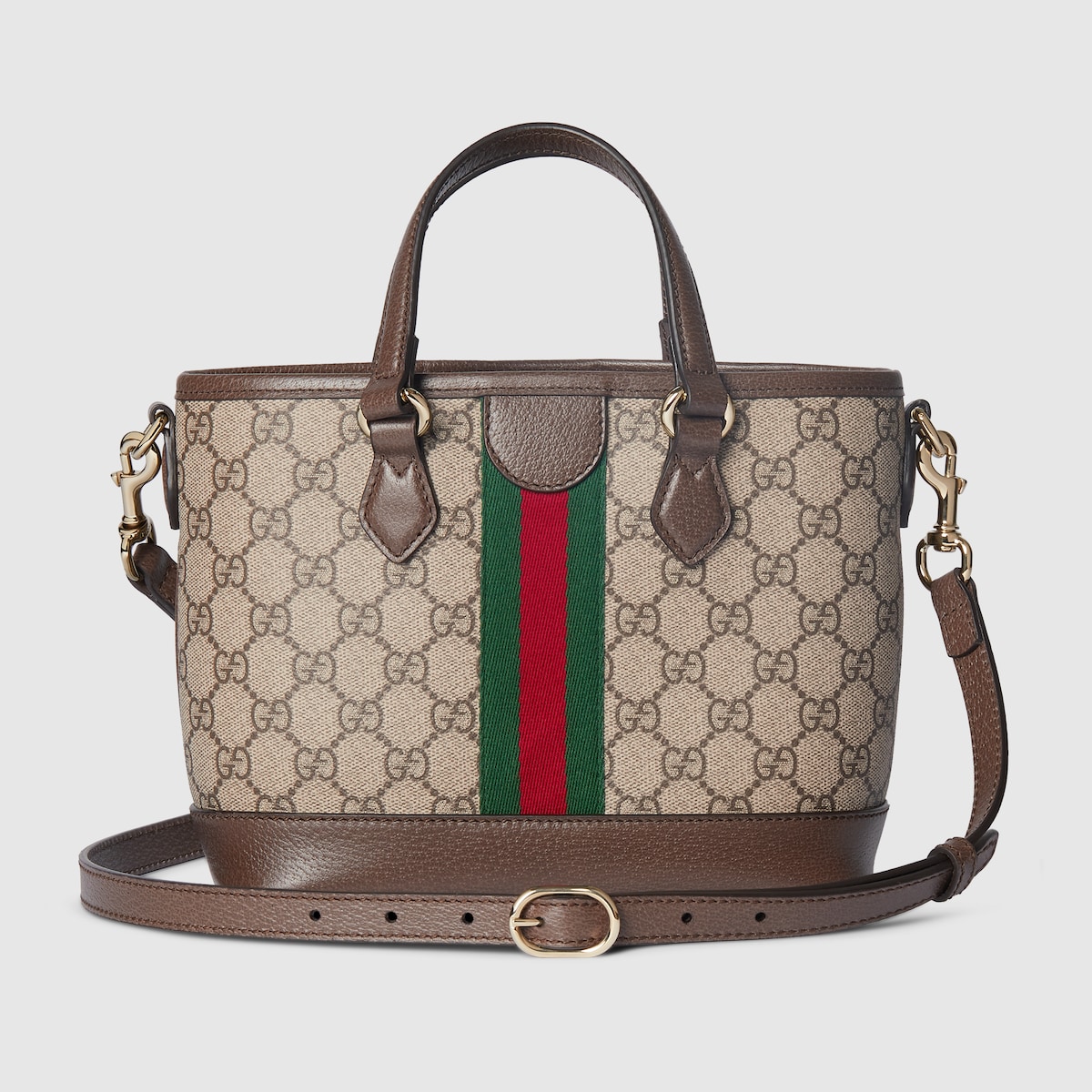 Ophidia small tote bag in beige and brown GG fabric | GUCCI® CA