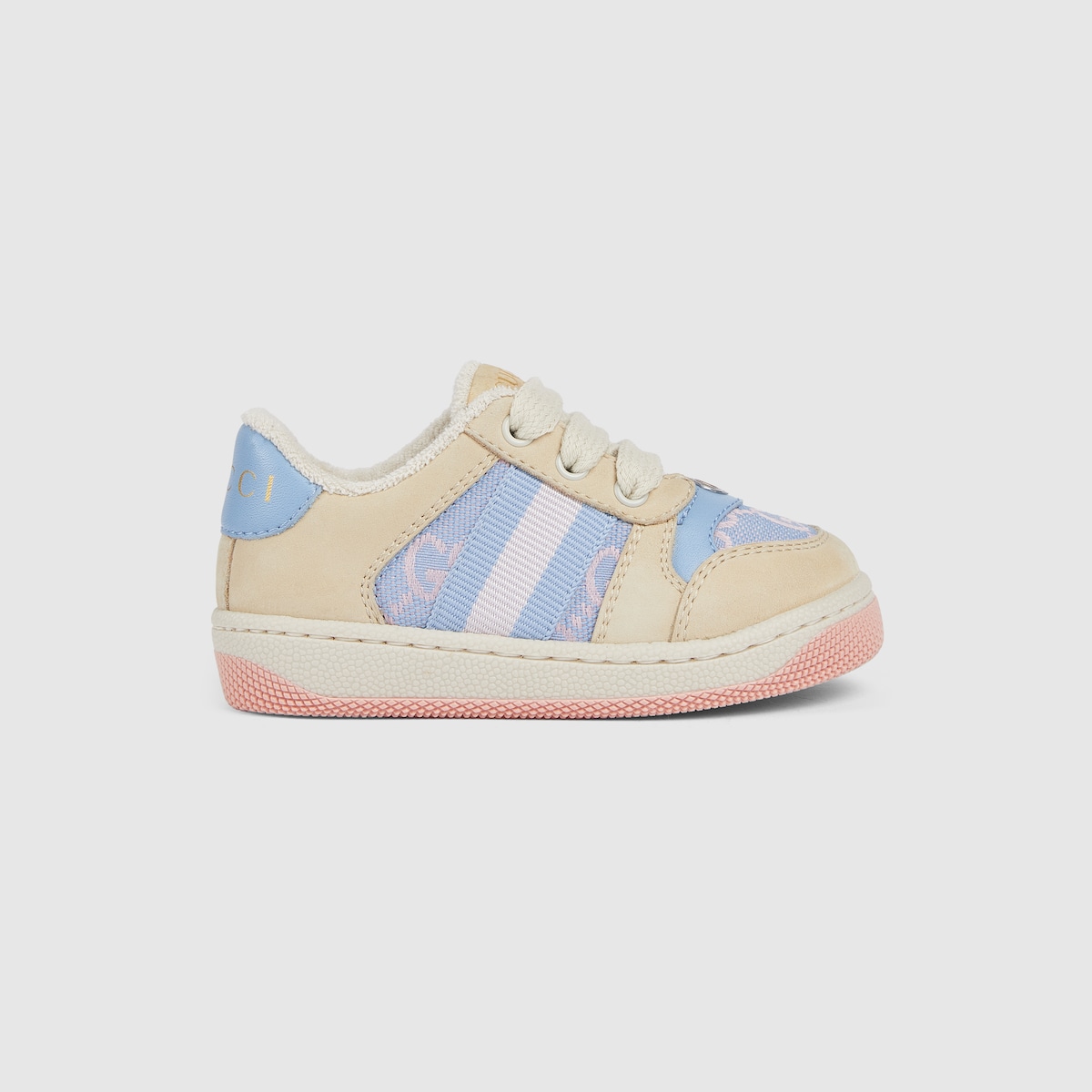 Toddler Screener sneaker in ivory leather | GUCCI® CA