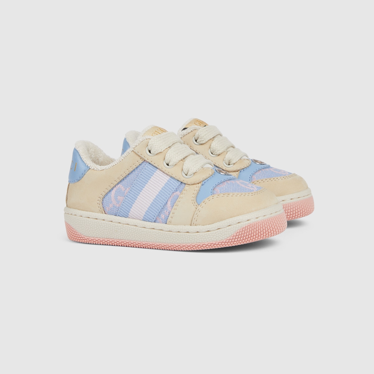 Toddler Screener sneaker in ivory leather | GUCCI® INT