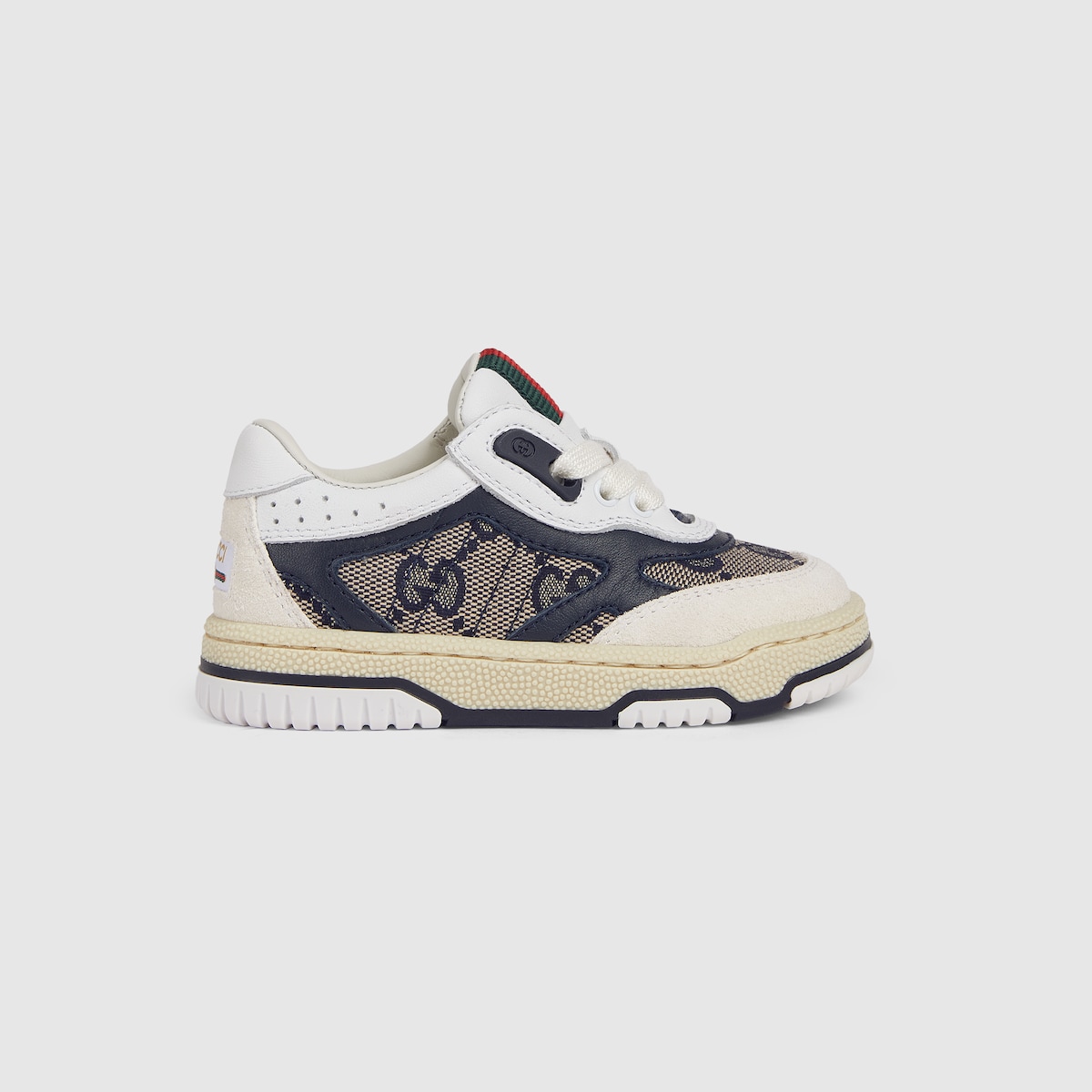 Toddler Gucci Re-Web sneaker in white leather | GUCCI® US