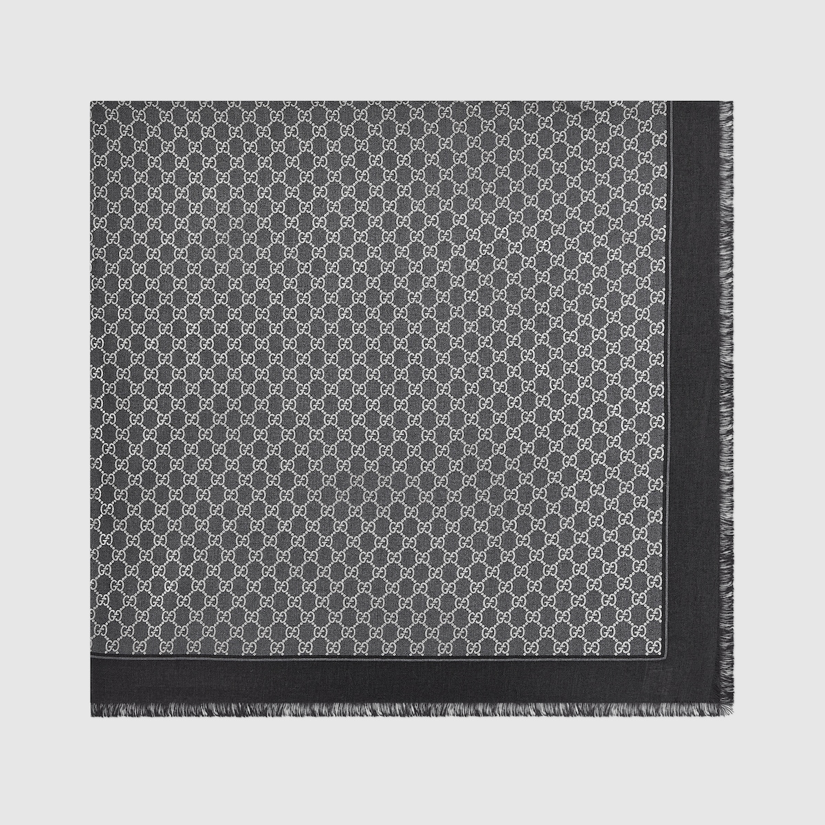 Chal de lana con GG en negro | GUCCI® ES